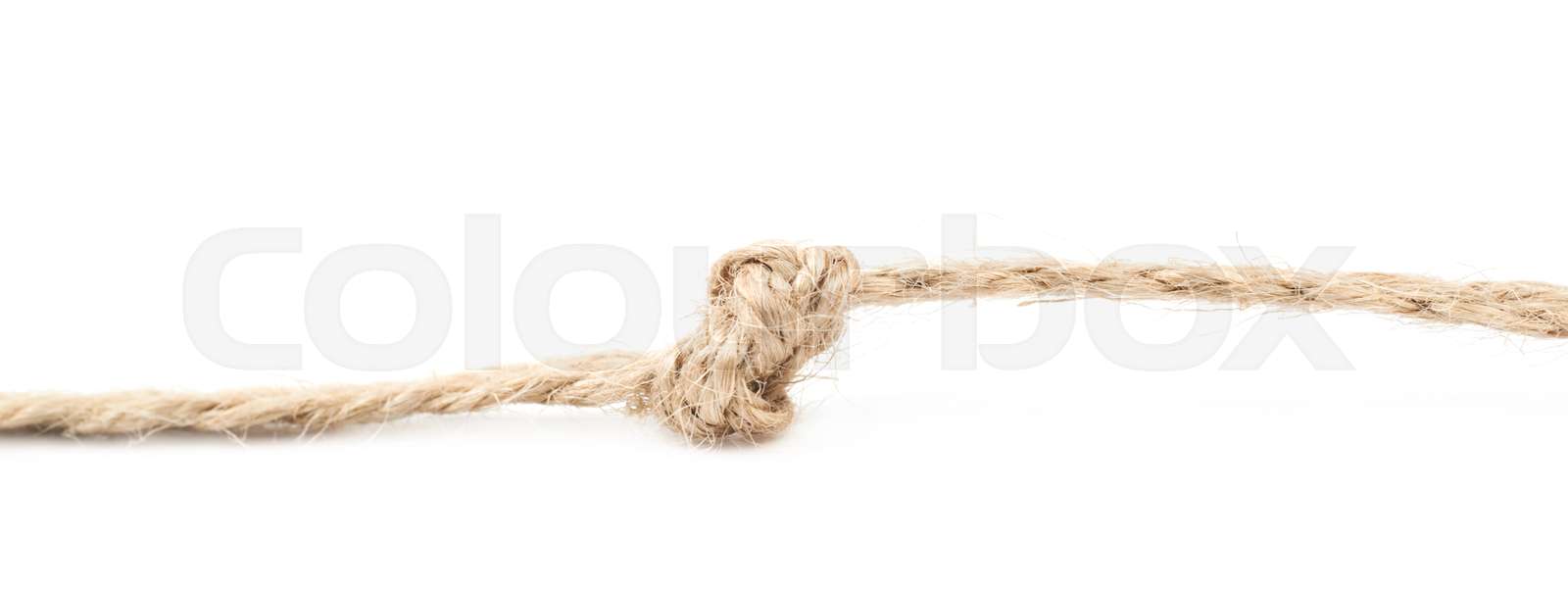 Knot on a rope string isolated | Stock image | Colourbox