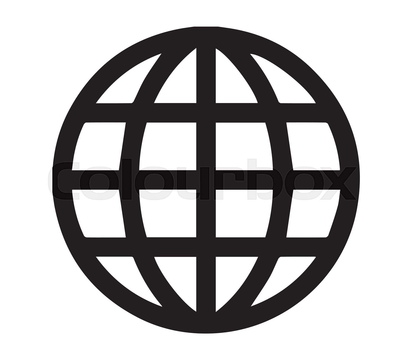 Black World Icon | Stock vector | Colourbox