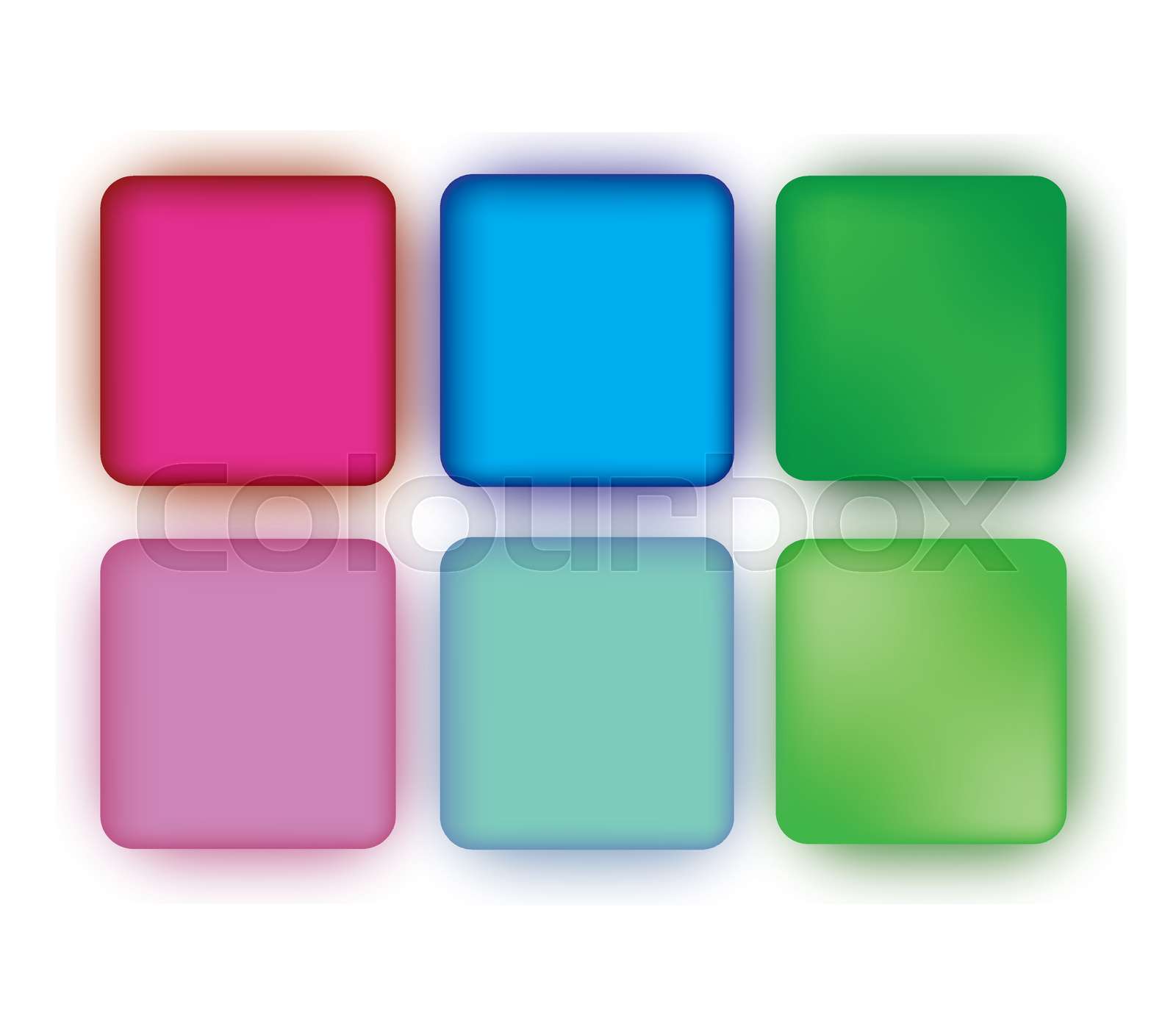 Green Blank Button Set | Stock vector | Colourbox