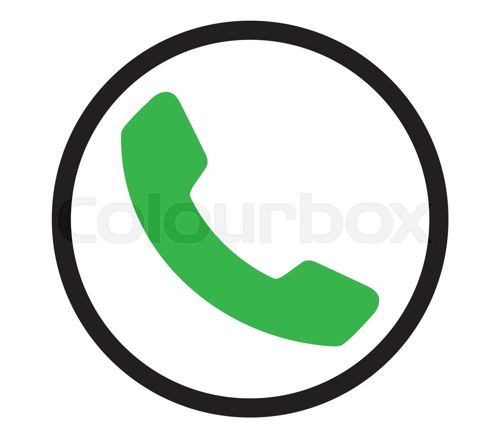 Green Phone Icon | Stock vector | Colourbox