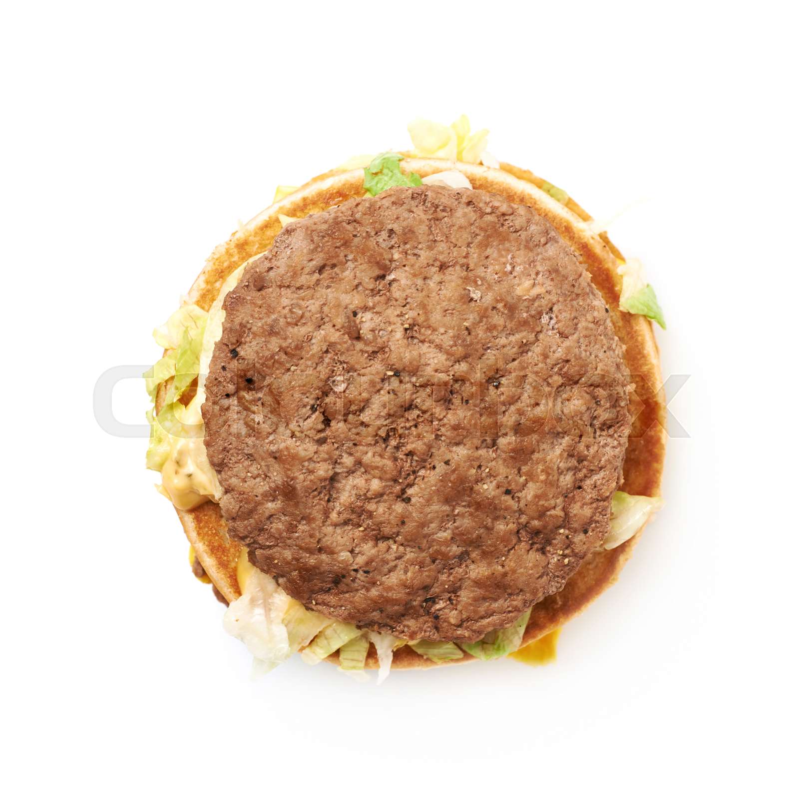 Opened burger isolated | Stock image | Colourbox
