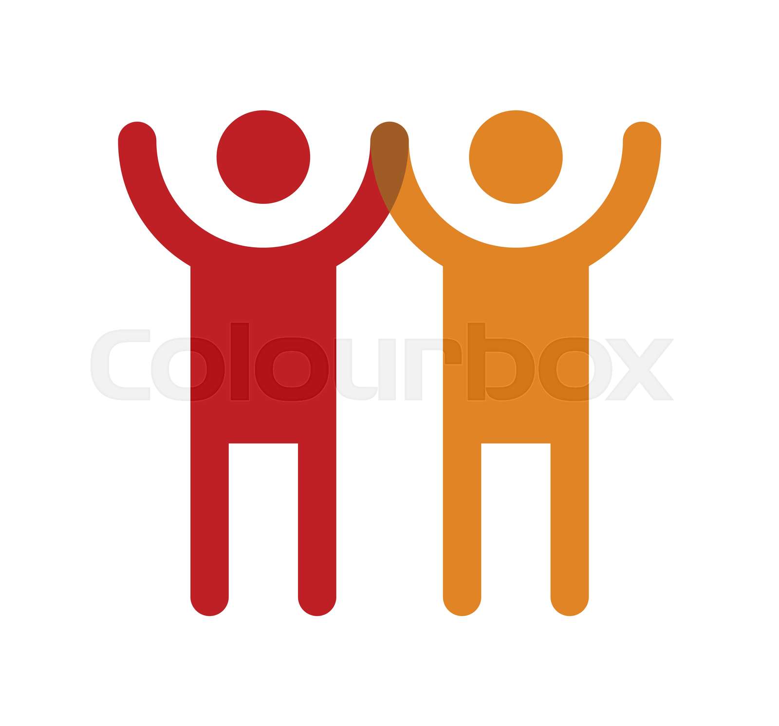 People Holding Hands Illustration | Stock vector | Colourbox