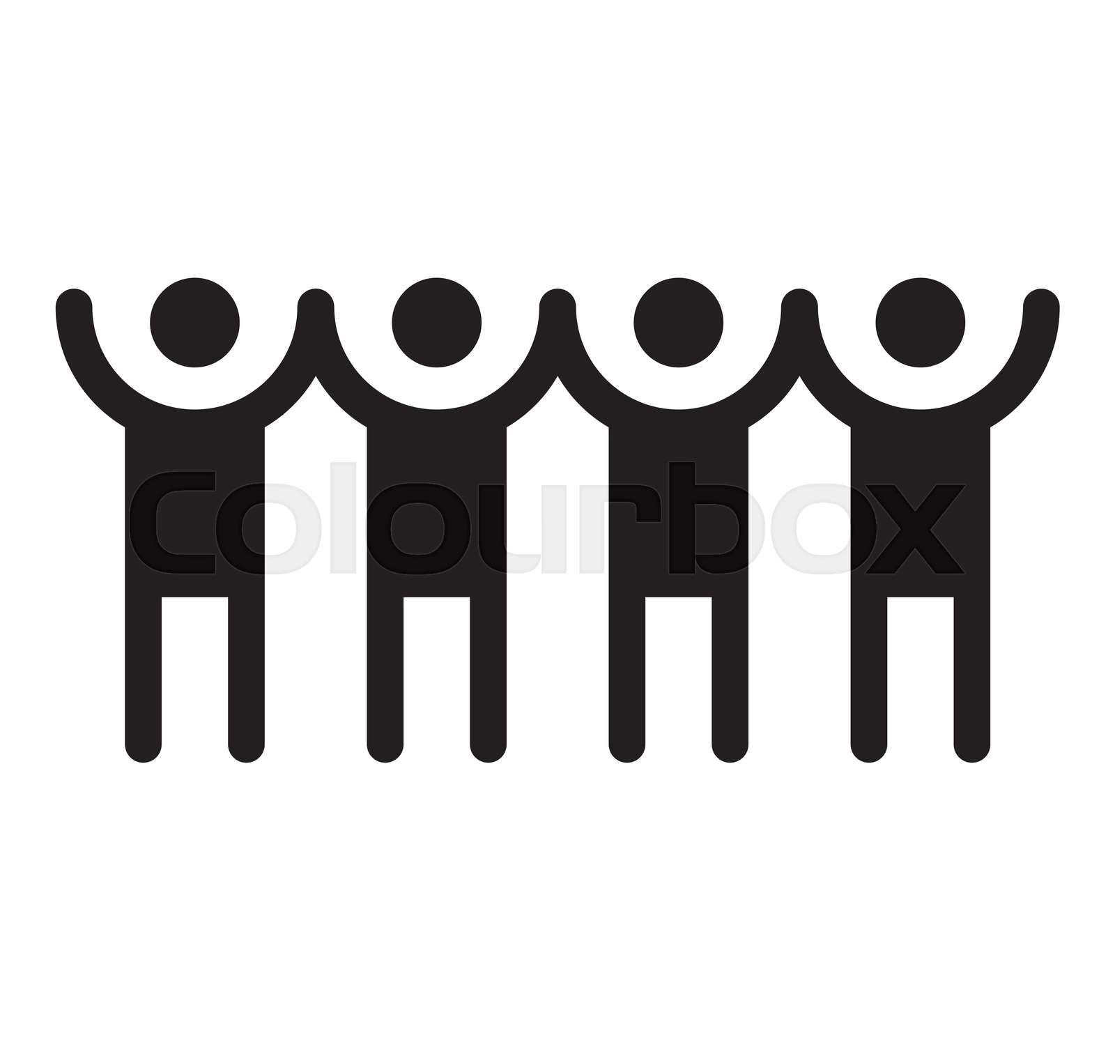 People Holding Hands Illustration | Stock vector | Colourbox