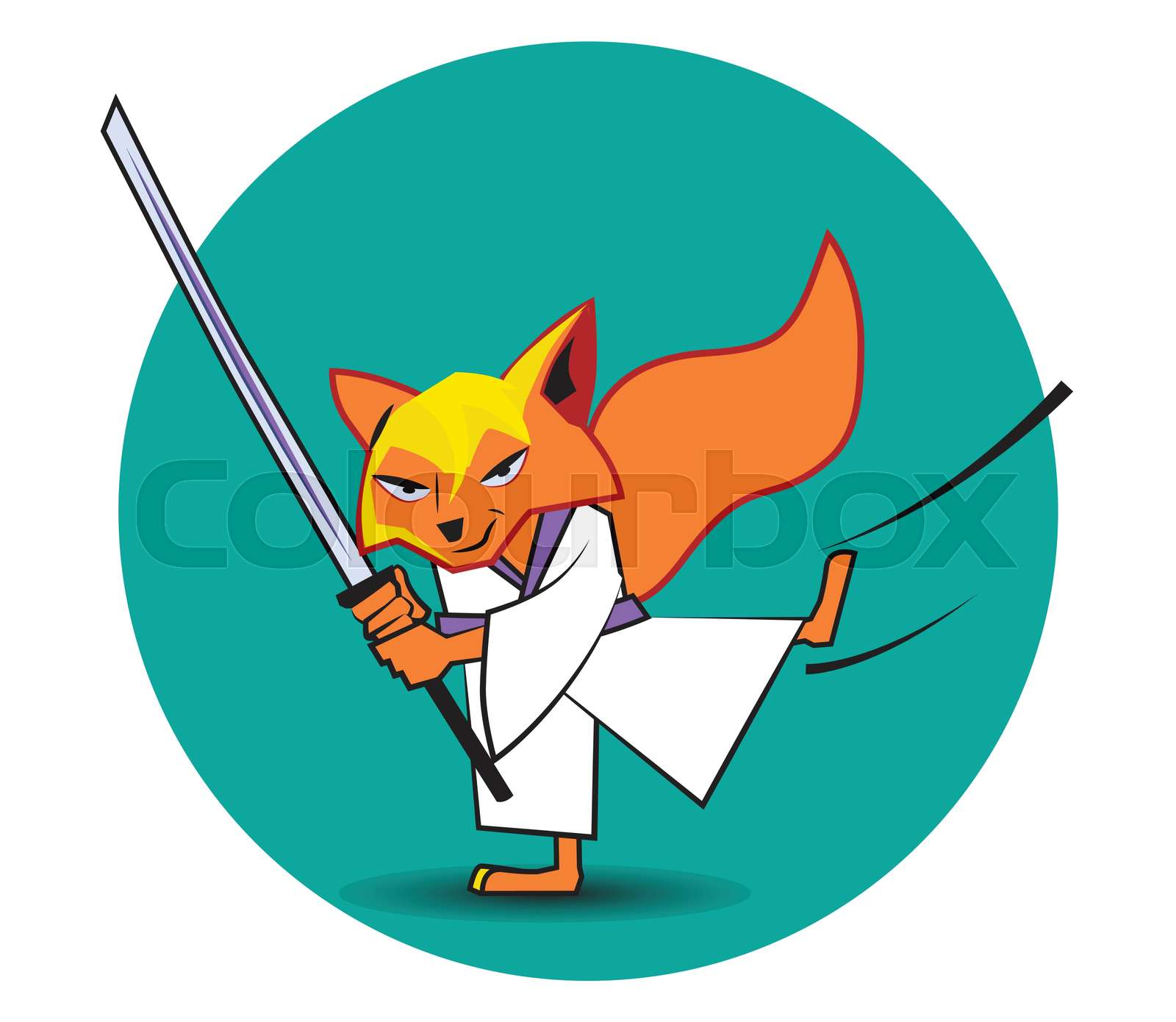 Ninja Fox | Stock vector | Colourbox