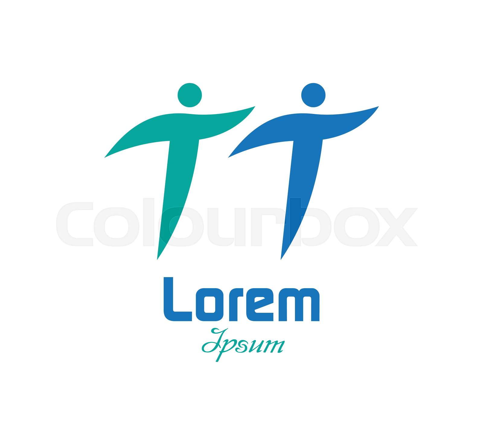 Logo concept with two person | Stock vector | Colourbox