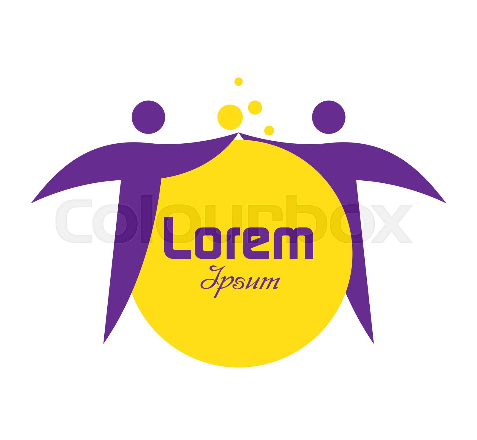 Logo concept with two person | Stock vector | Colourbox