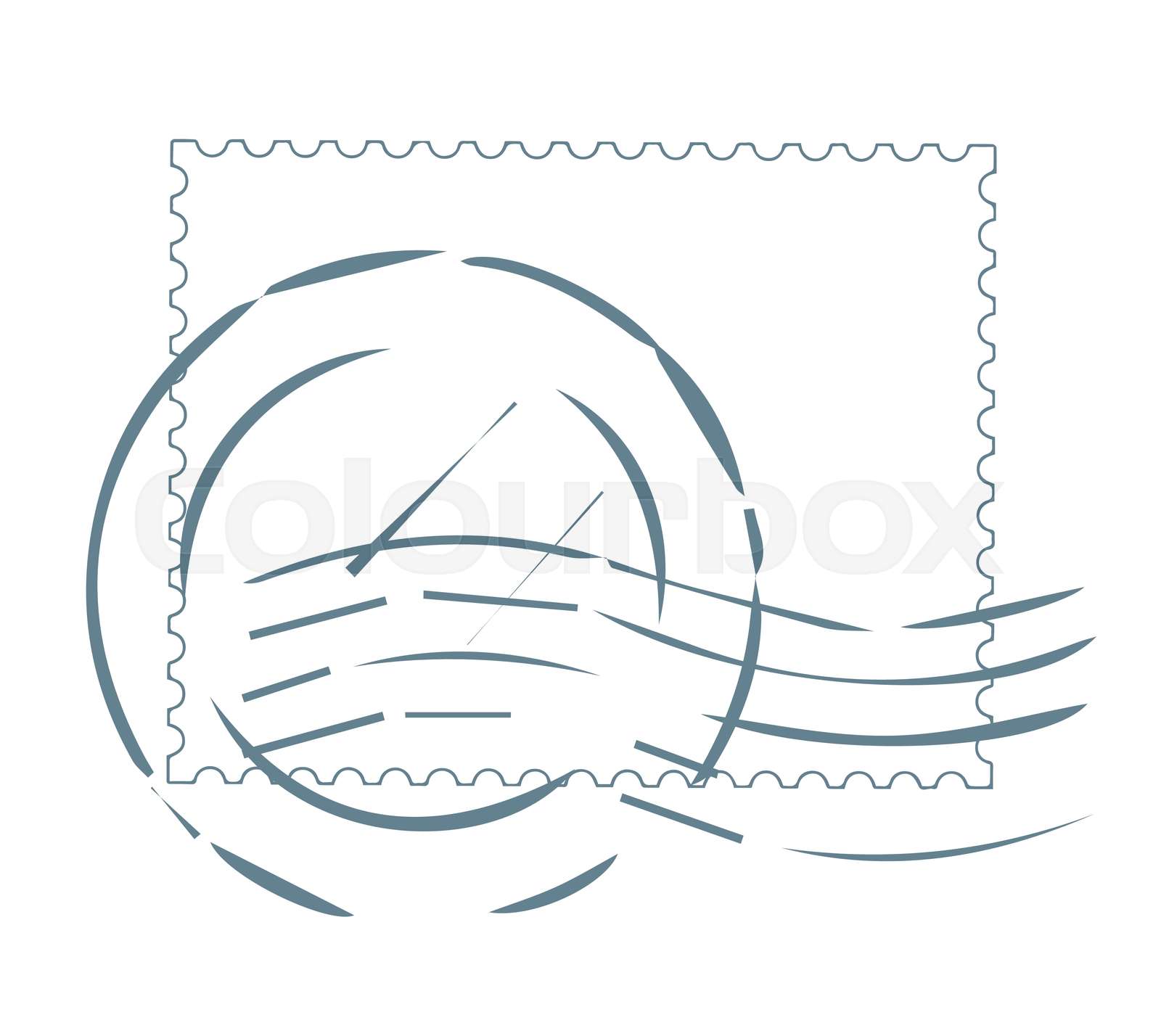 Postal Stamp Design | Stock vector | Colourbox
