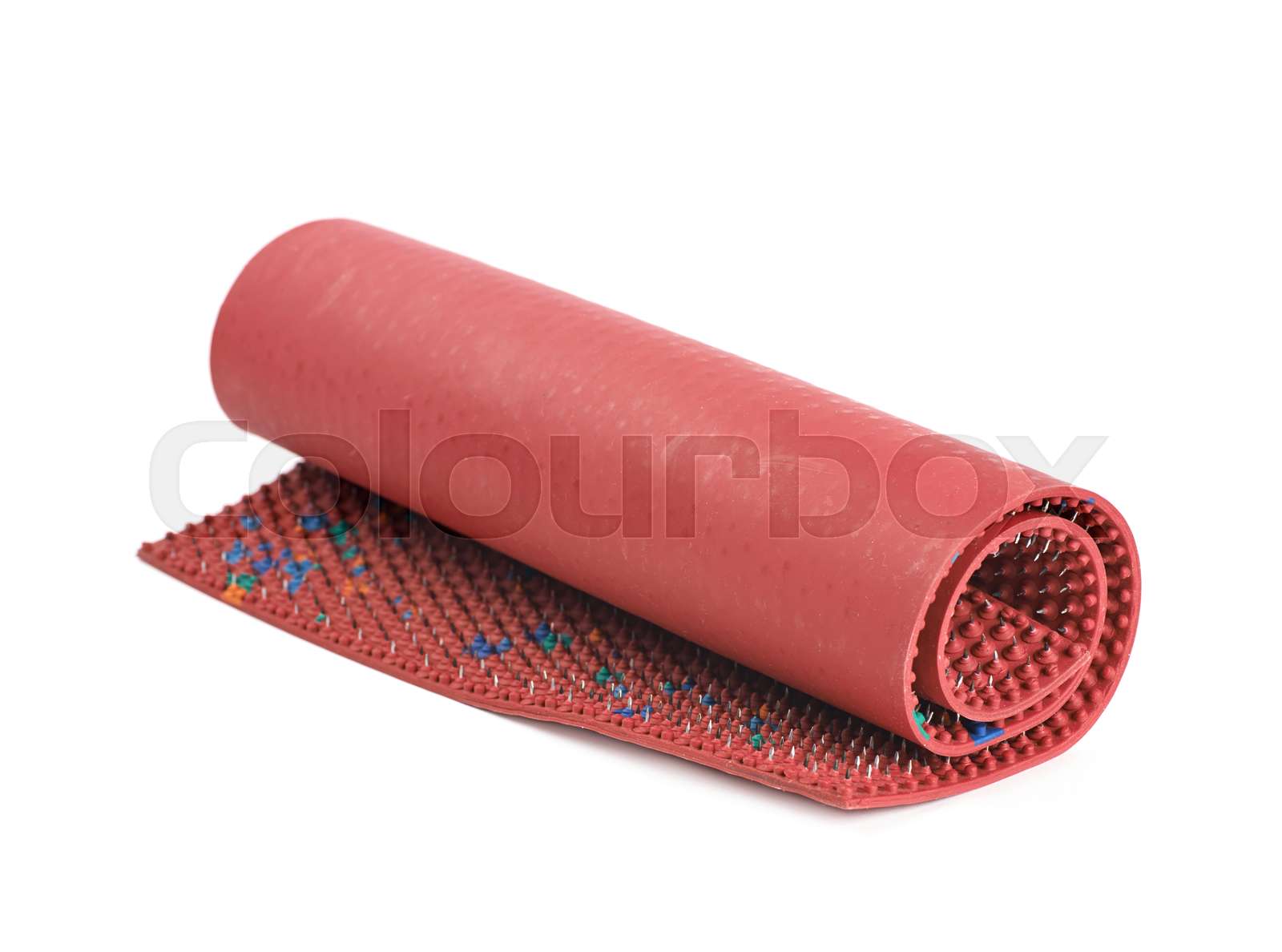 Orthopedic mat with spikes isolated | Stock image | Colourbox