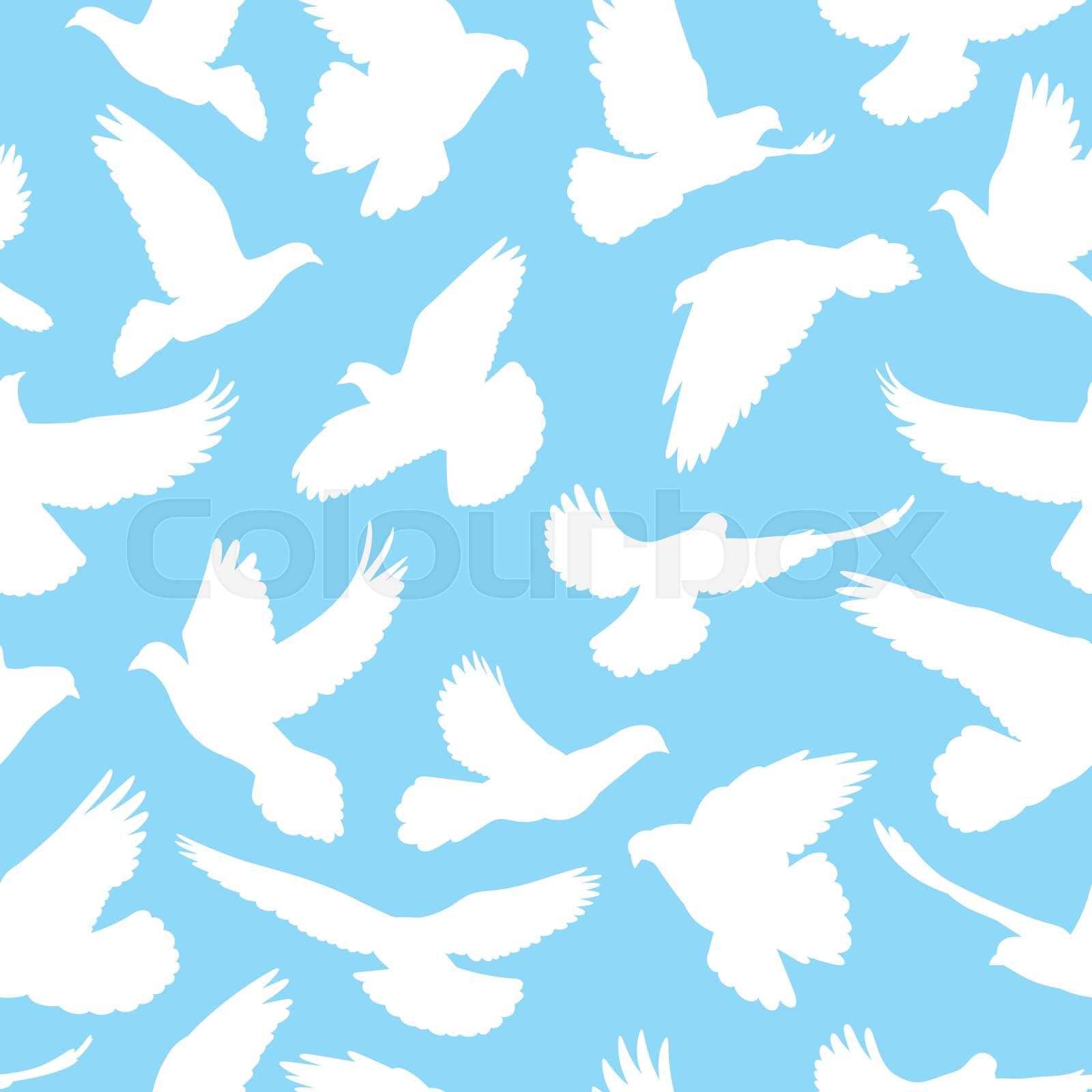 doves pattern seamless | Stock vector | Colourbox
