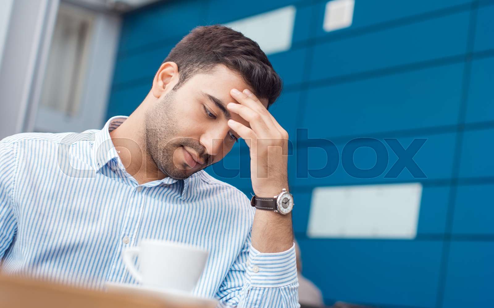 Bad news, pout man | Stock image | Colourbox