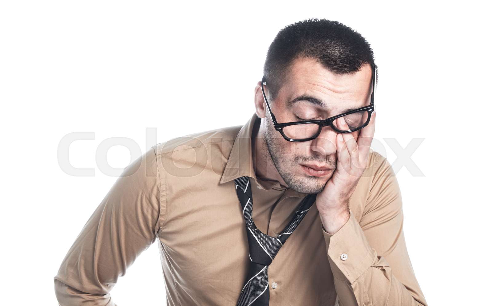 Sleepy man | Stock image | Colourbox