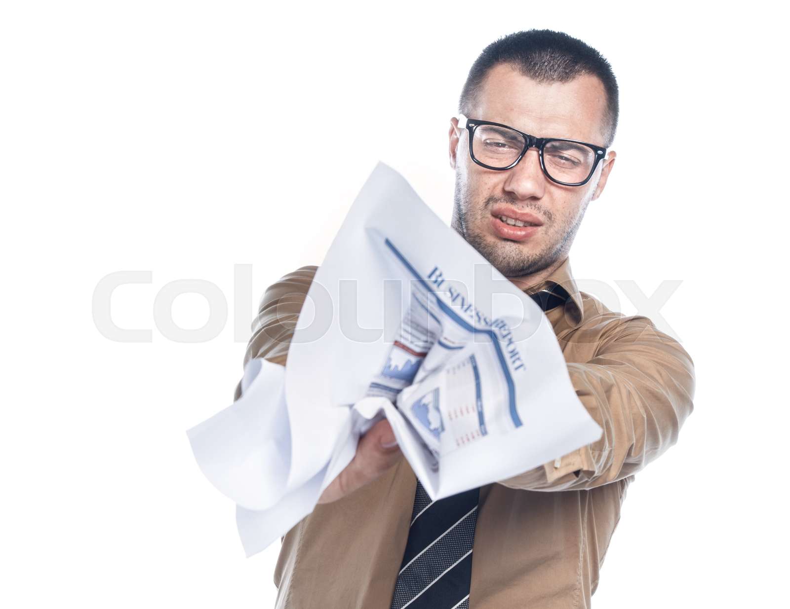 Grumpy businessman | Stock image | Colourbox