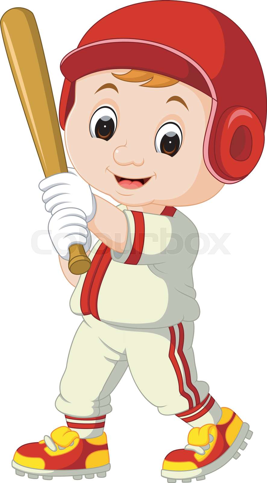 Baseball Player Kid cartoon | Stock vector | Colourbox