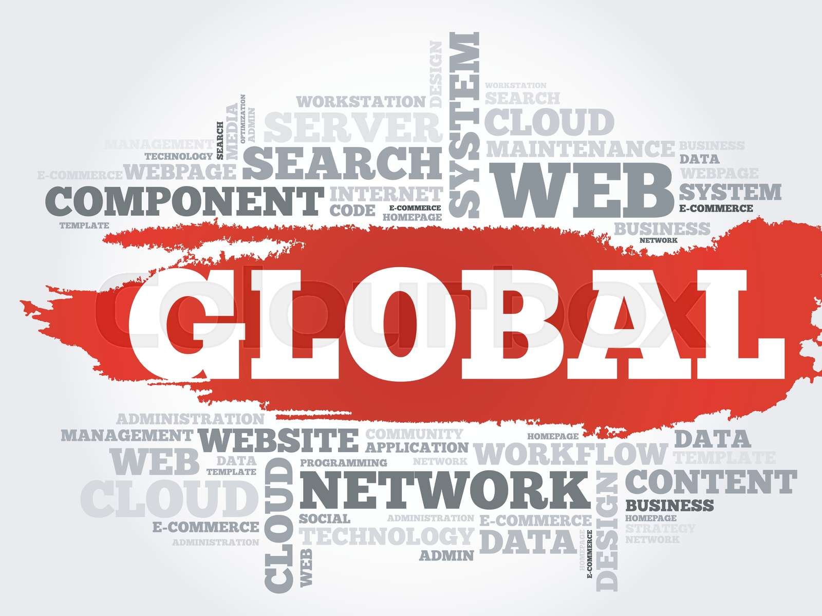 Global word cloud | Stock vector | Colourbox