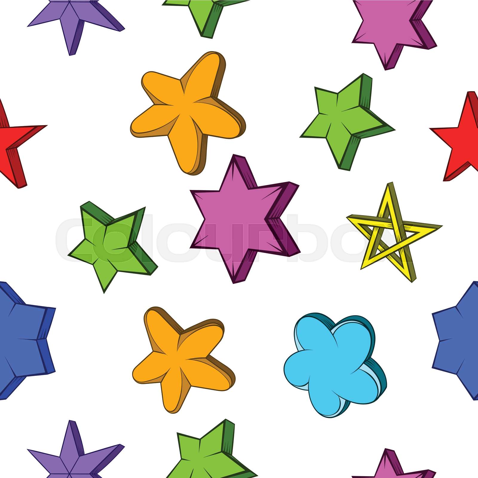 Star pattern, cartoon style | Stock vector | Colourbox