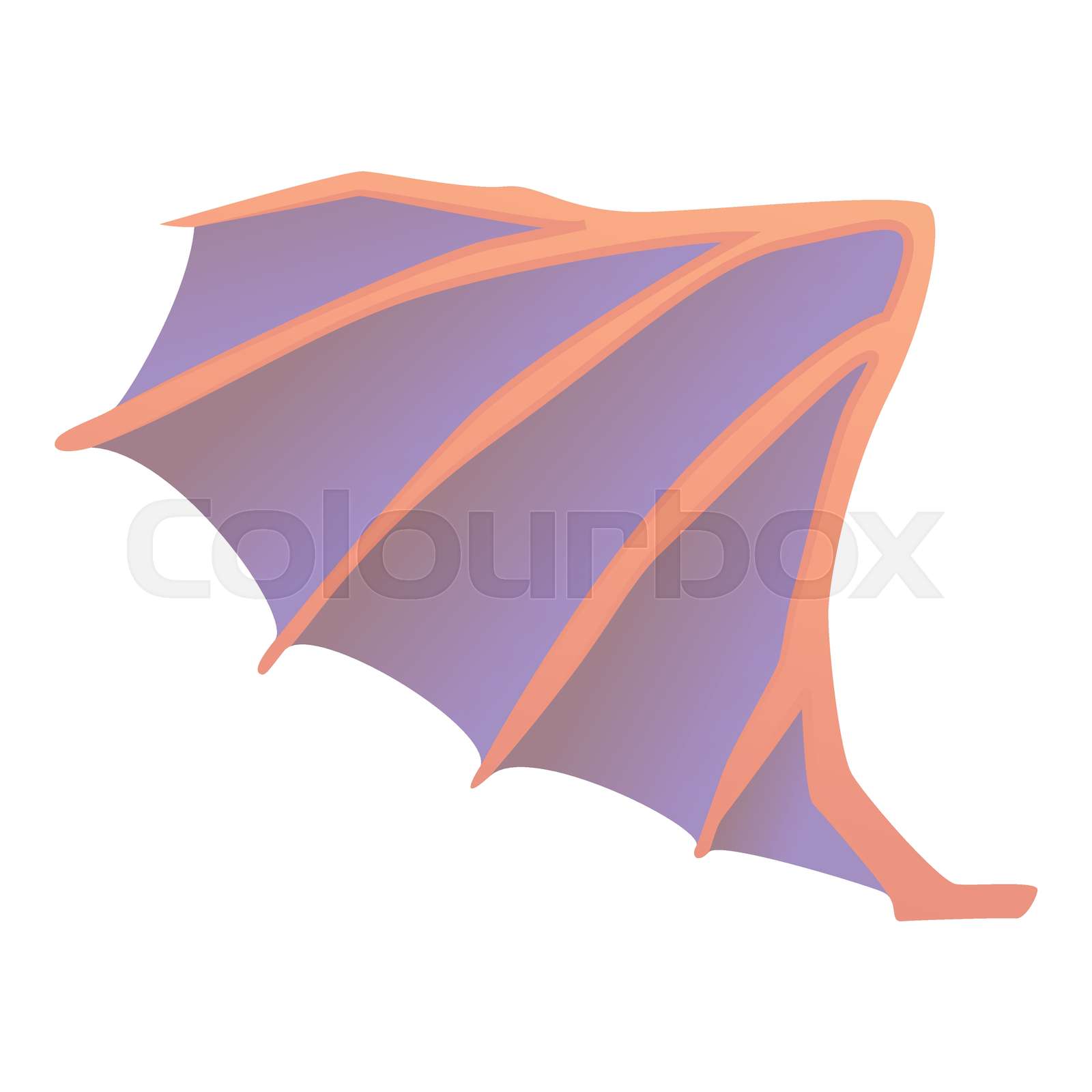 Dragon wing icon, cartoon style | Stock vector | Colourbox