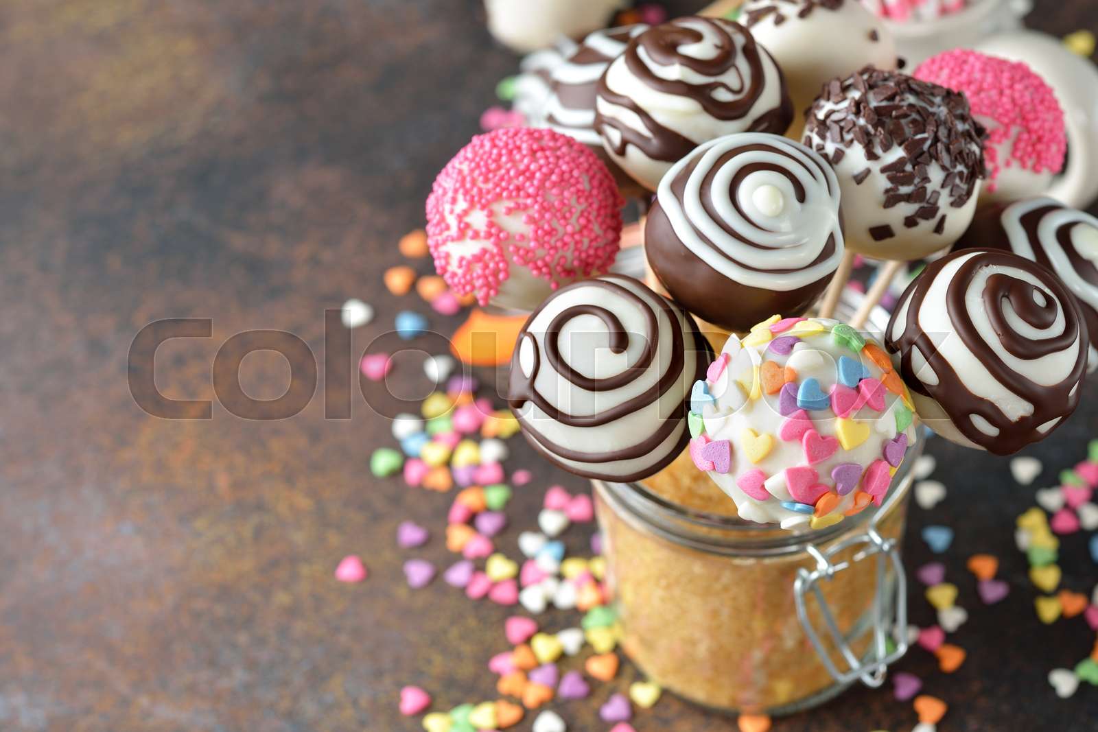 Various cake pops | Stock image | Colourbox