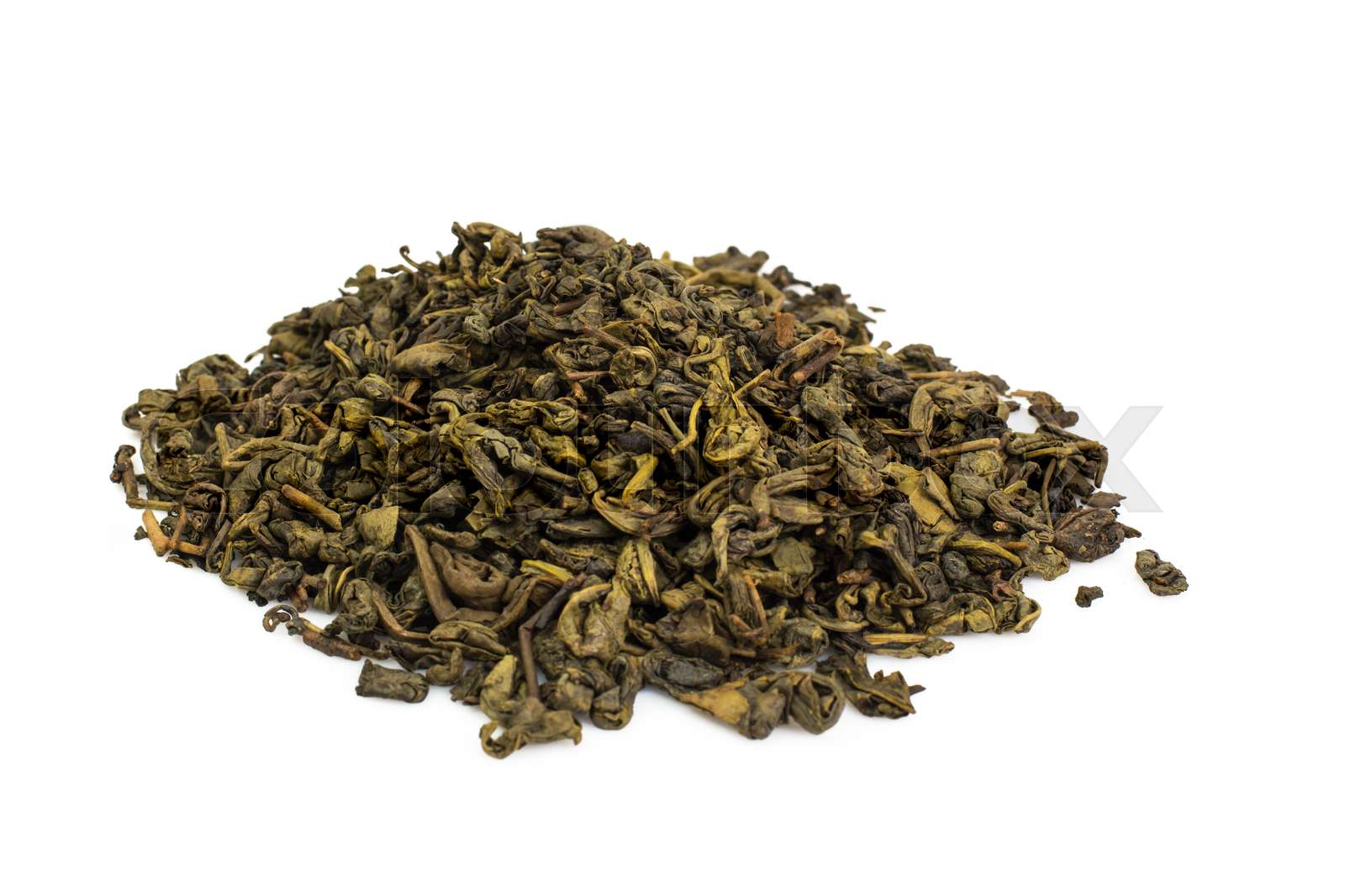 Dried green tea leaves | Stock image | Colourbox