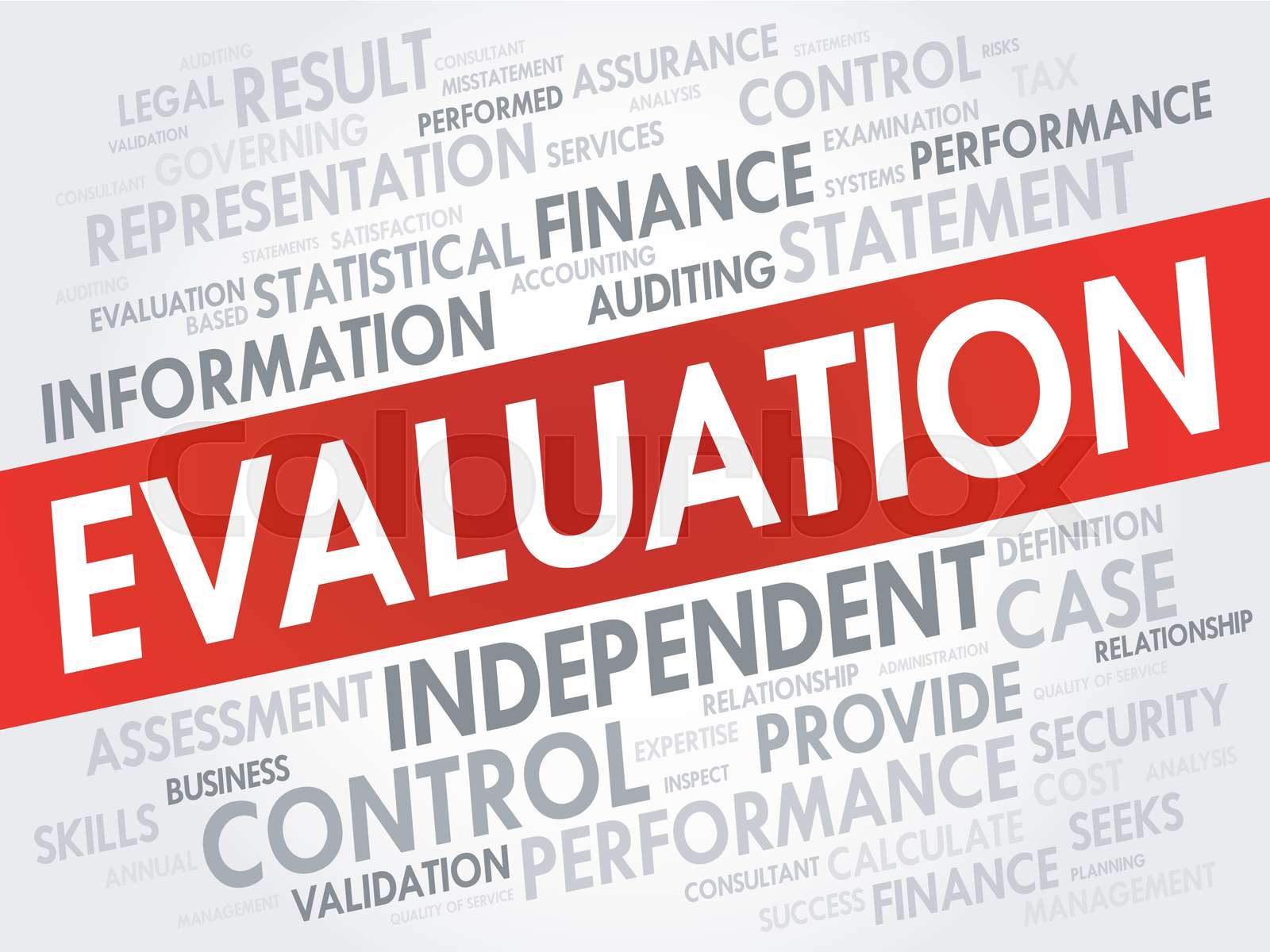 Evaluation Word Cloud Stock Vector Colourbox
