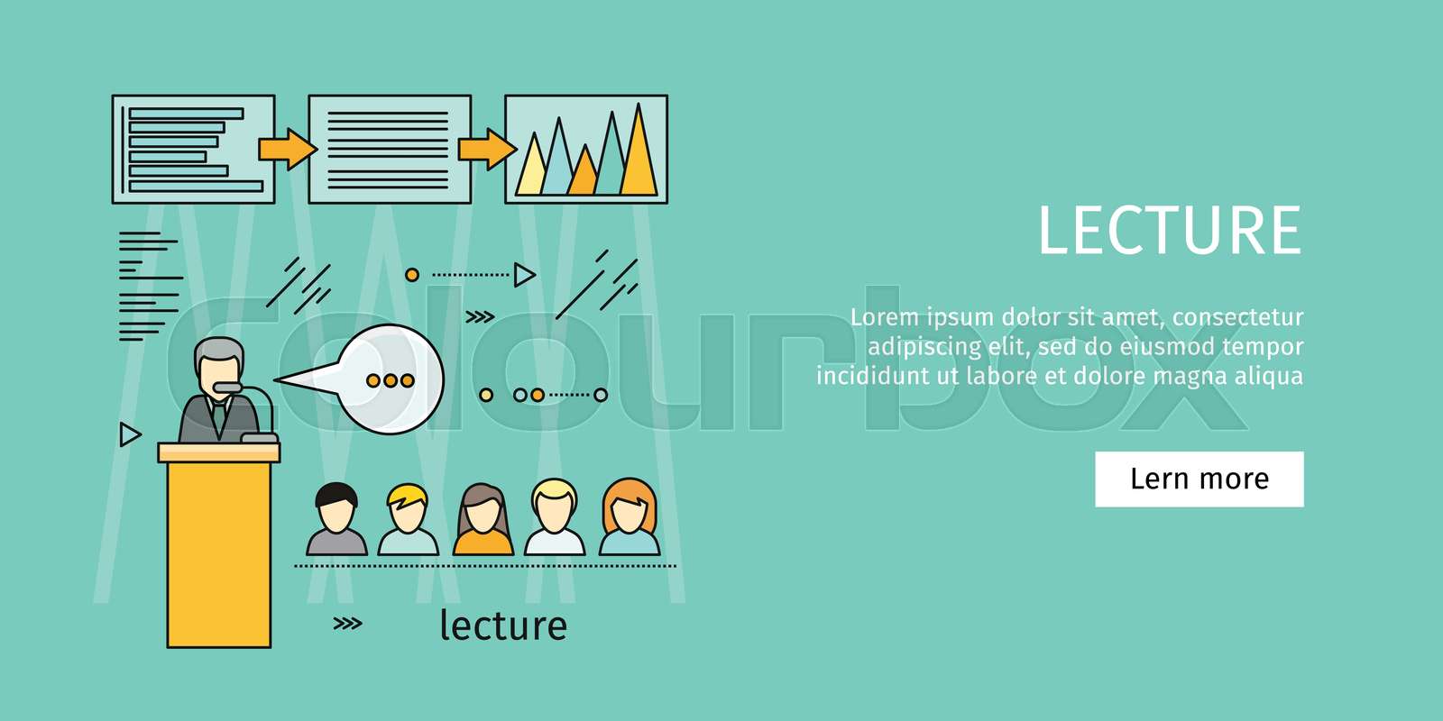Business Lecture Banner. | Stock vector | Colourbox