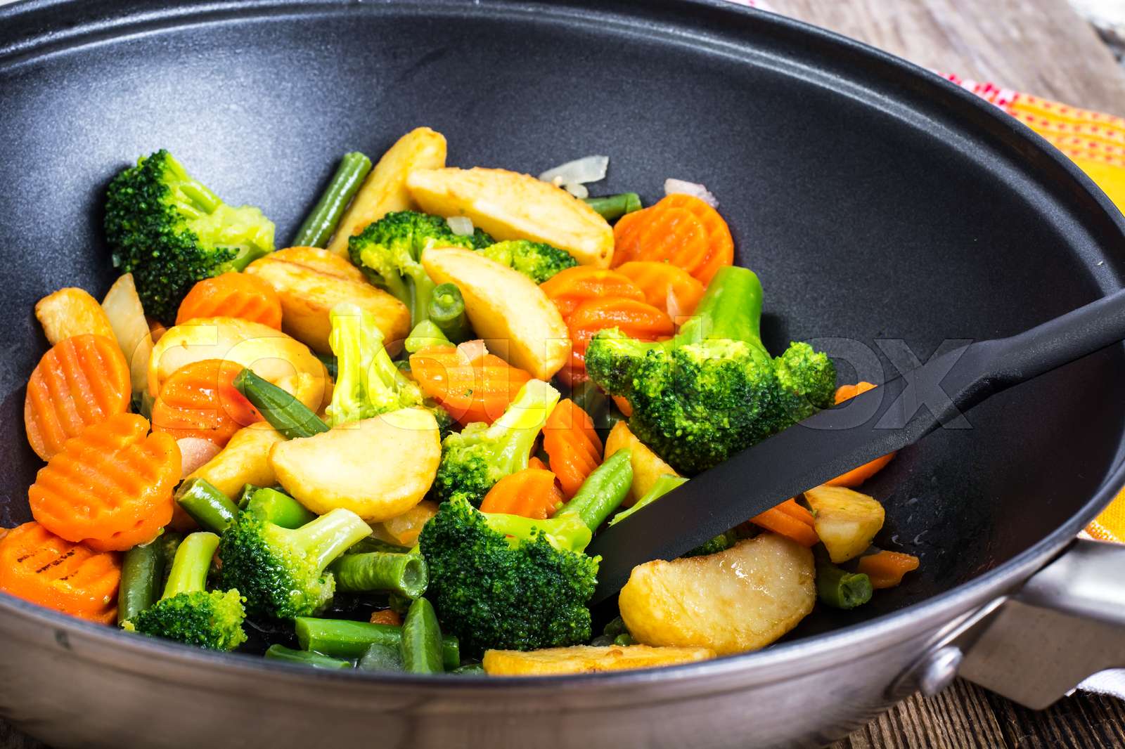 Wok with stewed vegetables | Stock image | Colourbox
