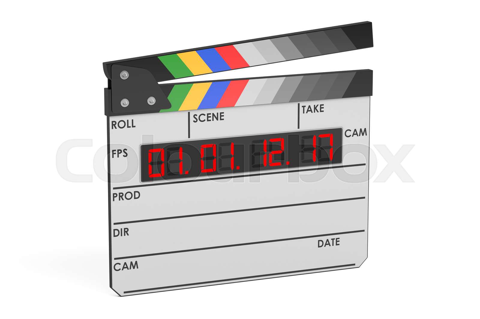 Digital movie clapper board, 3D rendering | Stock image | Colourbox