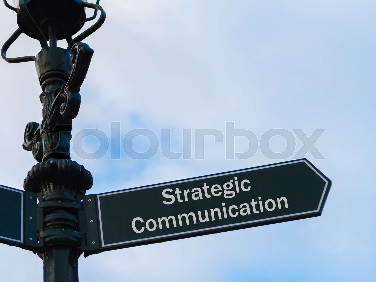 Strategic Communication directional sign | Stock image | Colourbox
