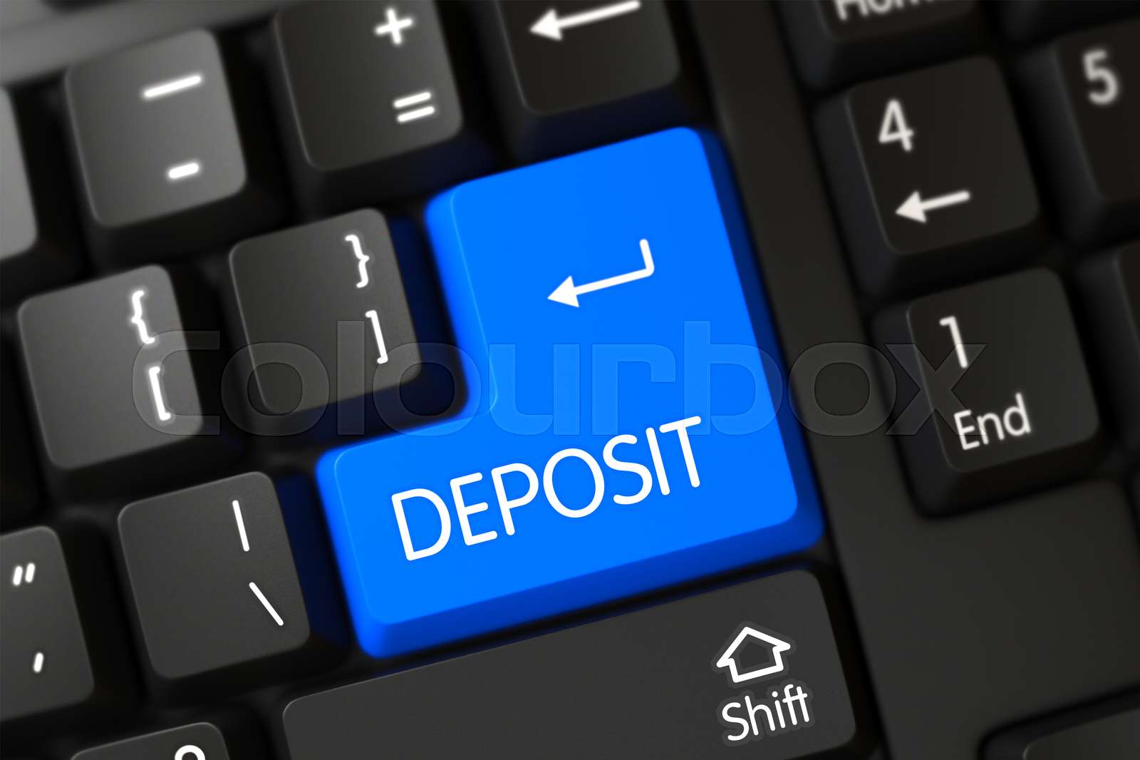 Deposit - PC Button. 3D. | Stock image | Colourbox