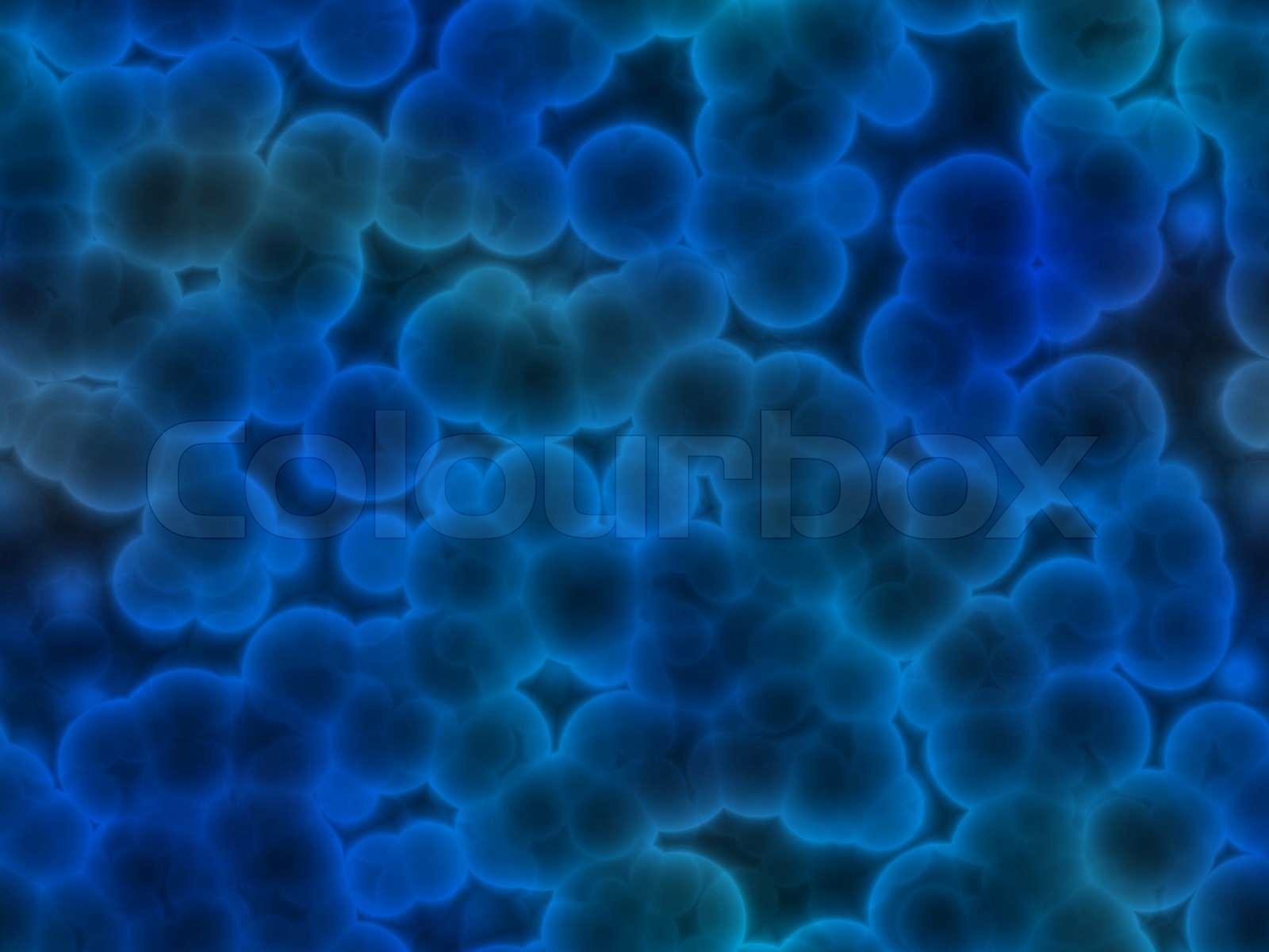 A field of blue circular cells - a realistic 3d medical illustration ...