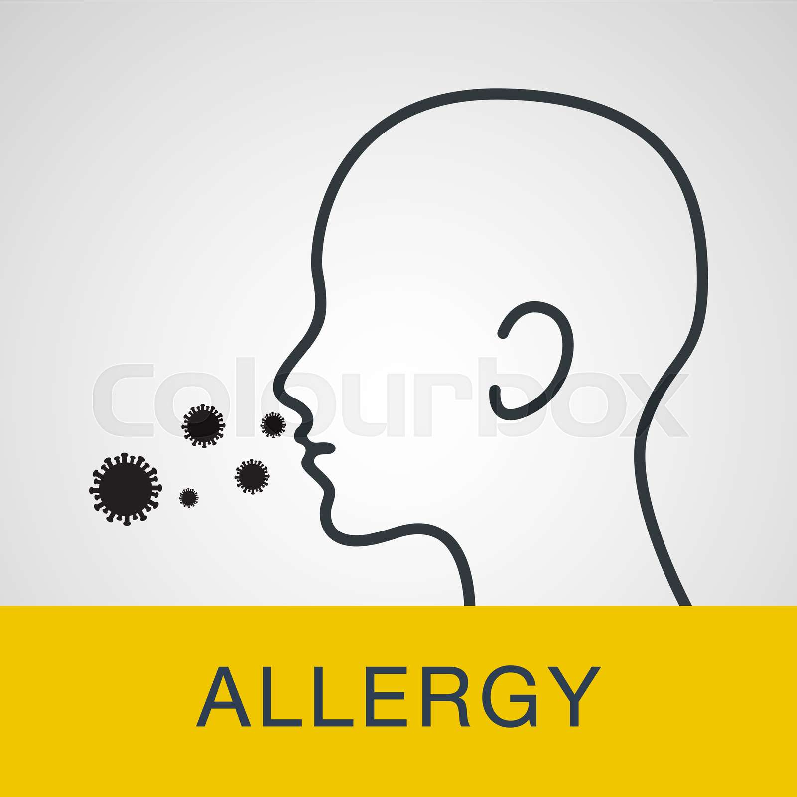 ALLERGY logo icon vector illustration | Stock vector | Colourbox