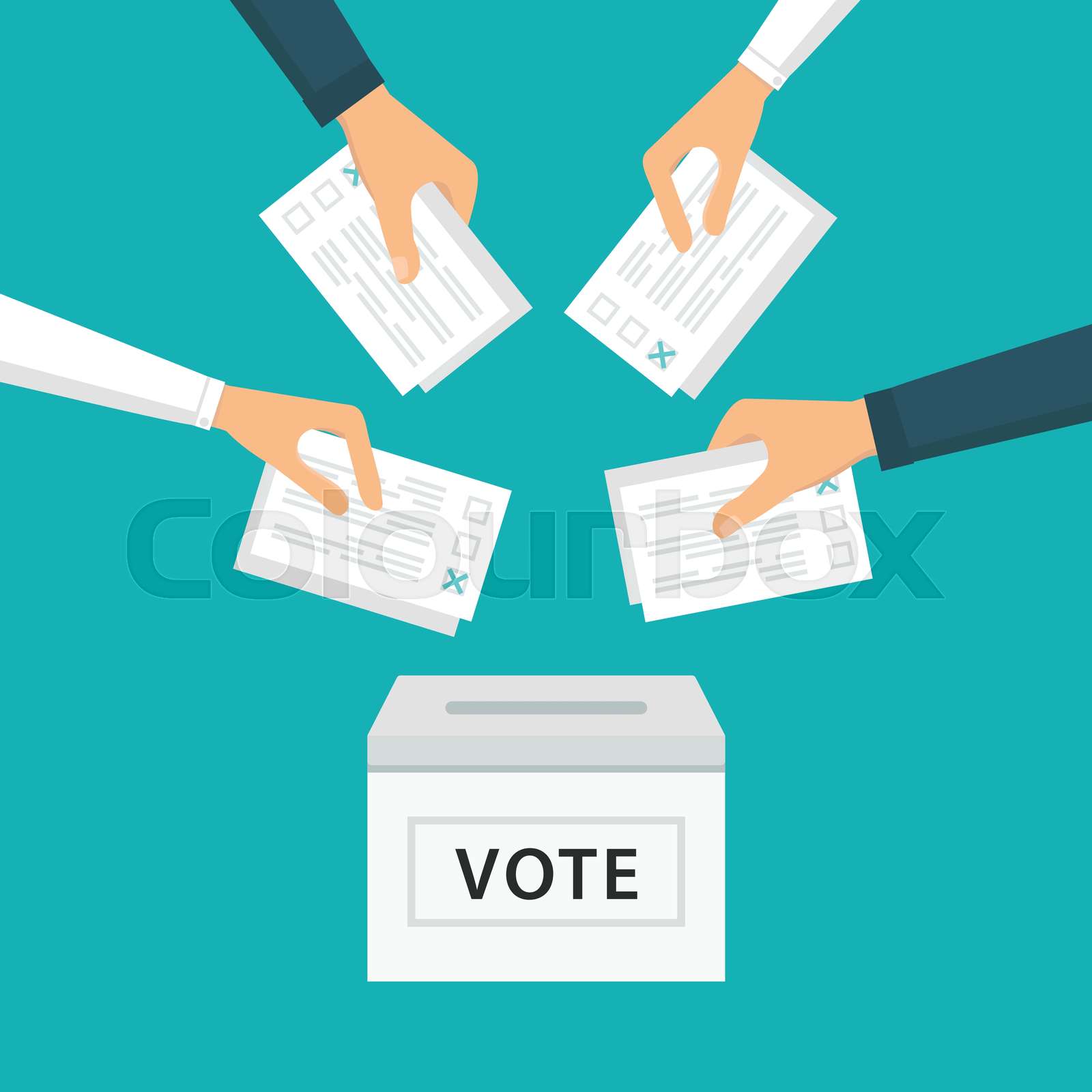 People Vote at Election | Stock vector | Colourbox