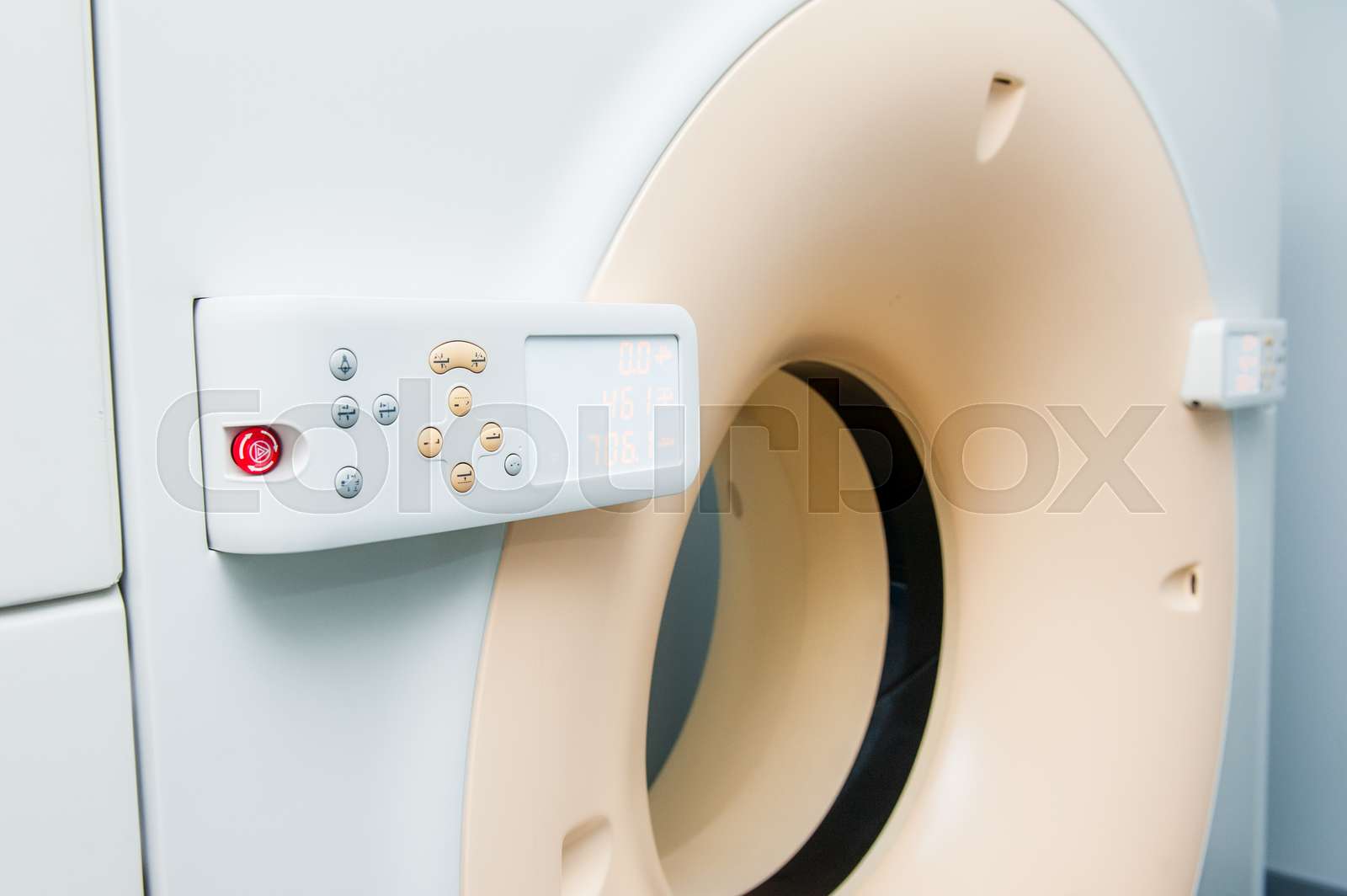 Computed tomography or computed axial tomography scan machine in ...