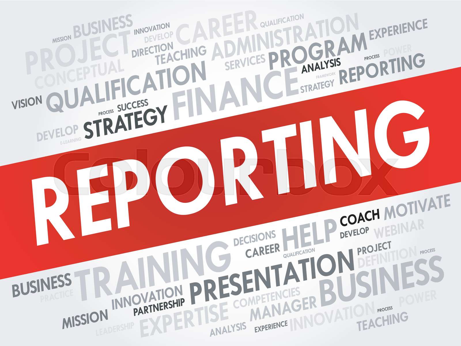 Reporting word cloud | Stock vector | Colourbox
