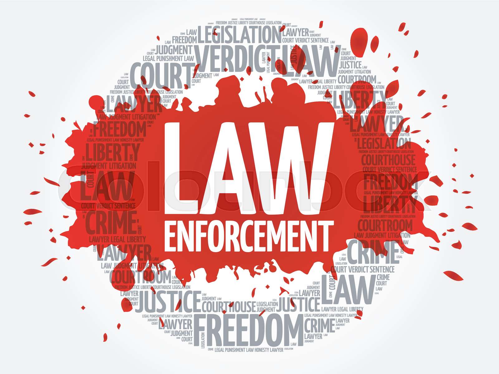 Law enforcement word cloud | Stock vector | Colourbox