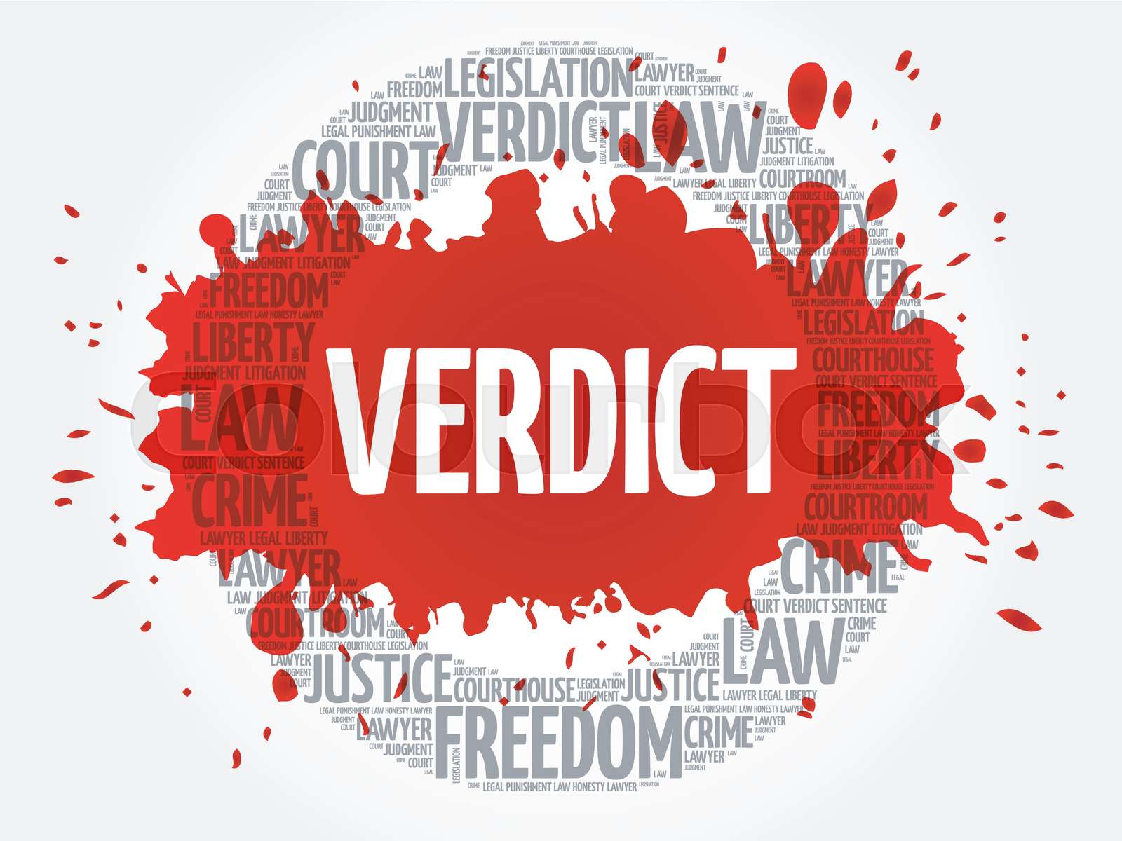 Verdict word cloud | Stock vector | Colourbox