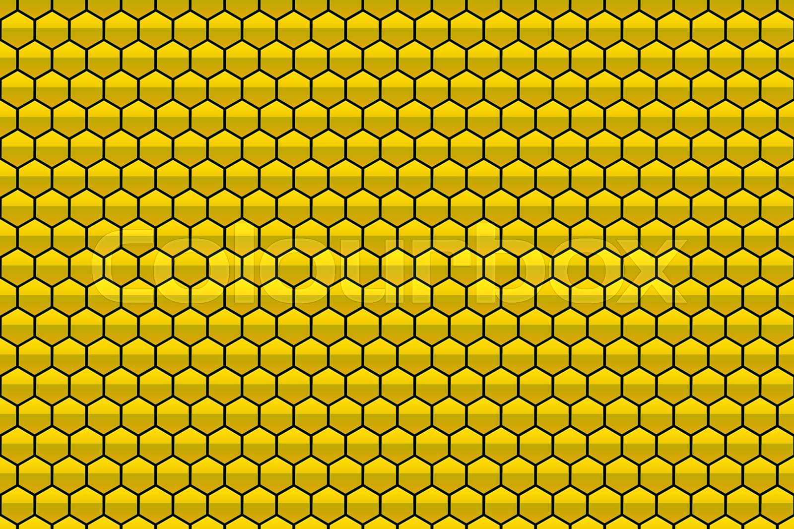 abstract yellow honeycomb pattern background | Stock image | Colourbox