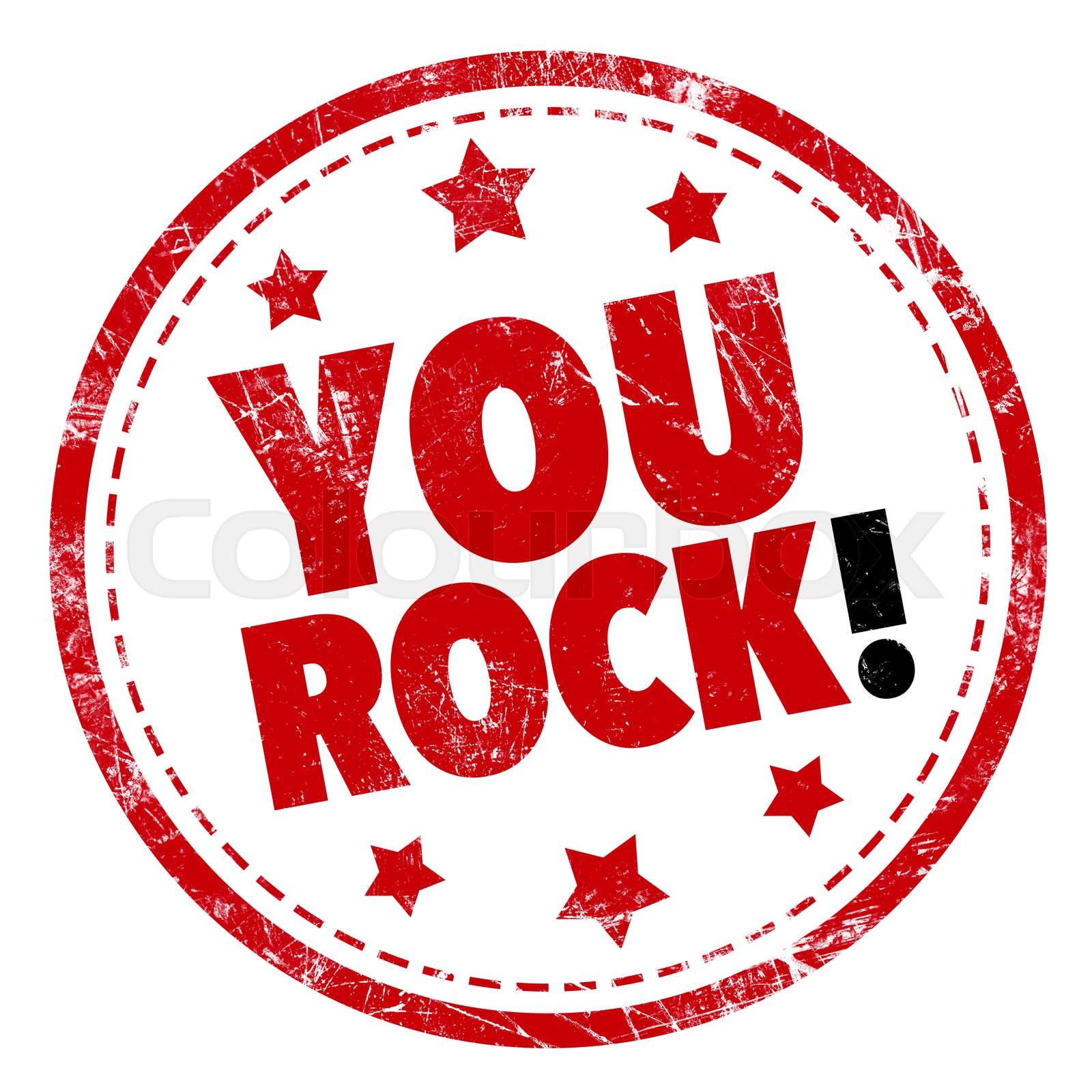 Grunge rubber stamp with text - You Rock! | Stock image | Colourbox