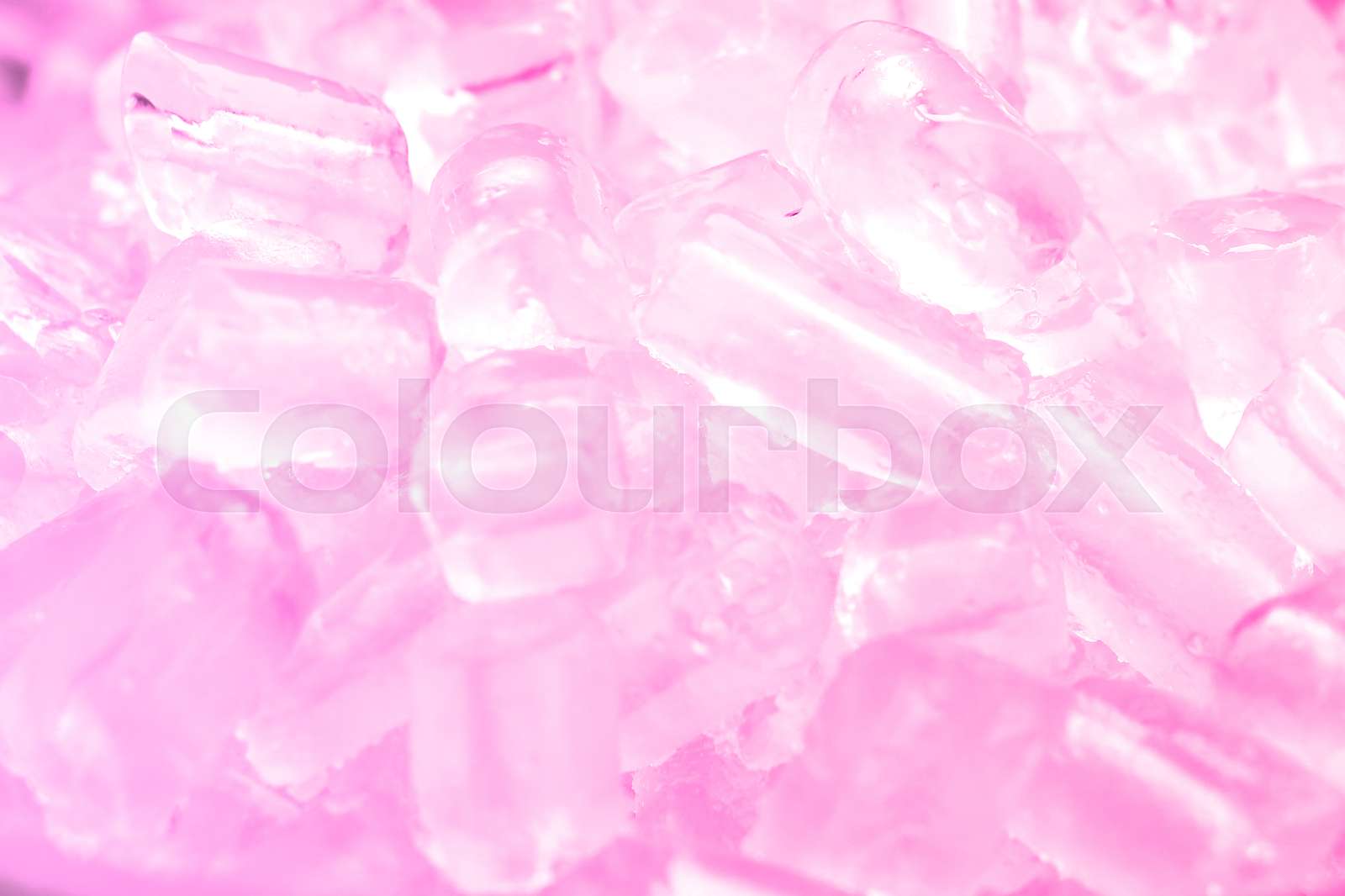 Background of pink ice cubes | Stock image | Colourbox