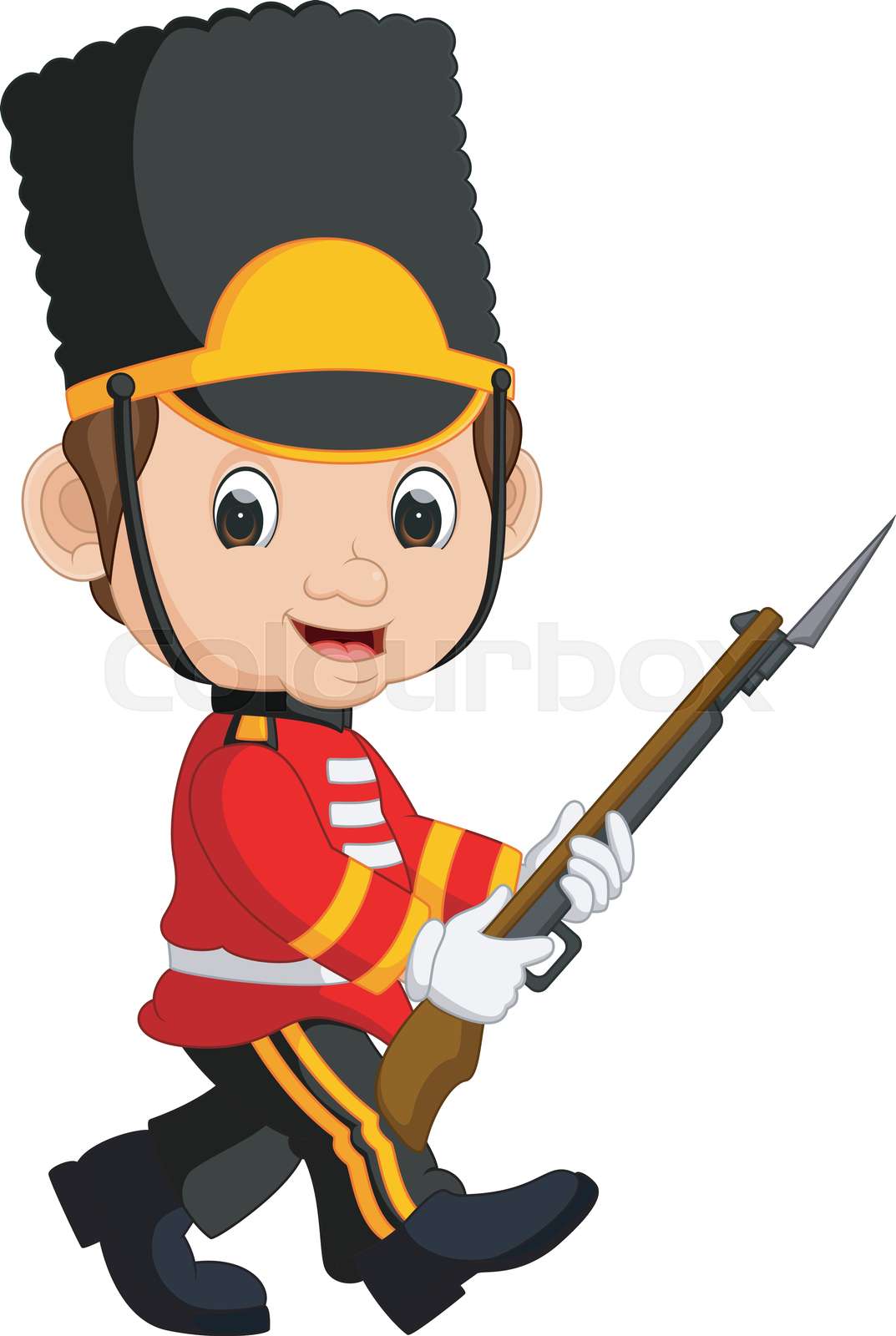 British guardsman cartoon | Stock vector | Colourbox