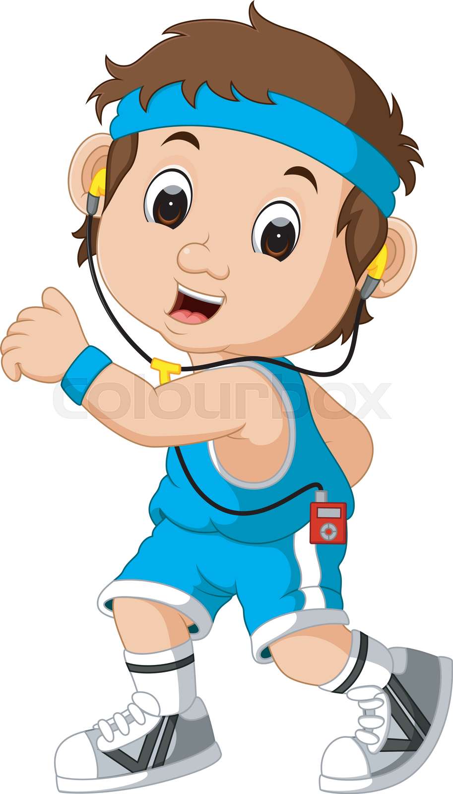 runner man cartoon | Stock vector | Colourbox