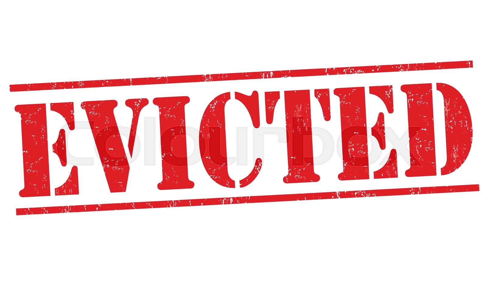 Evicted sign or stamp | Stock vector | Colourbox