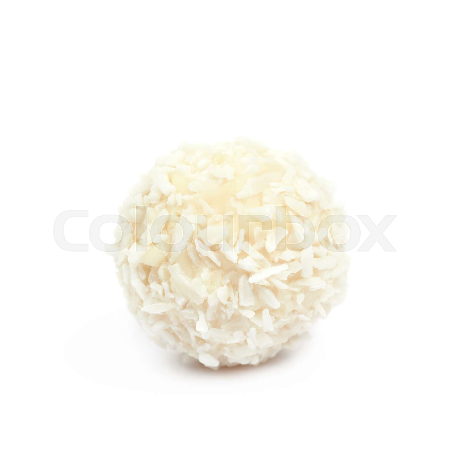 White chocolate ball candy isolated | Stock image | Colourbox