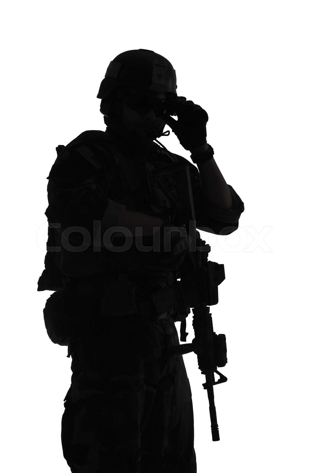 Marine Special Operator silhouette | Stock image | Colourbox