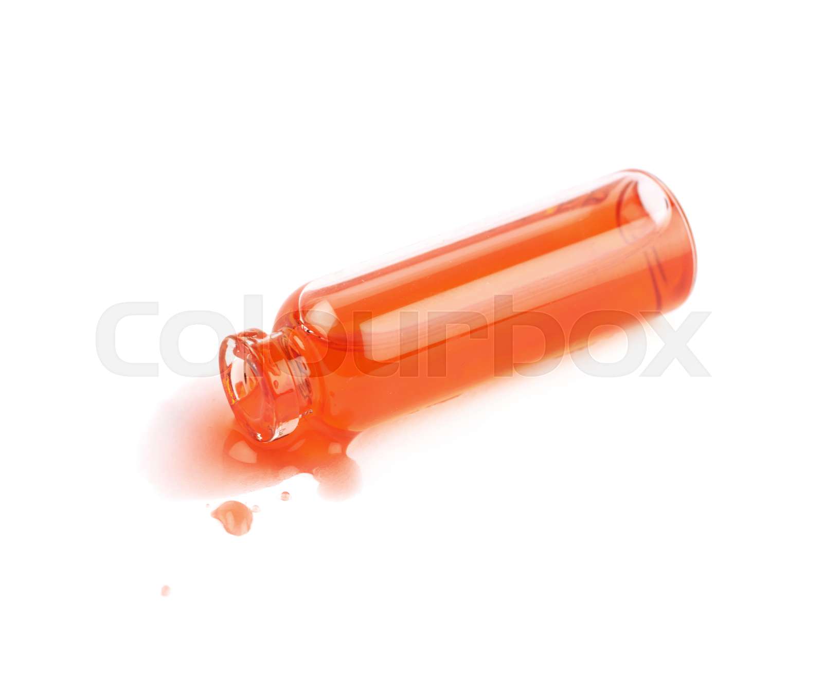 Tiny leaking bottle isolated | Stock image | Colourbox