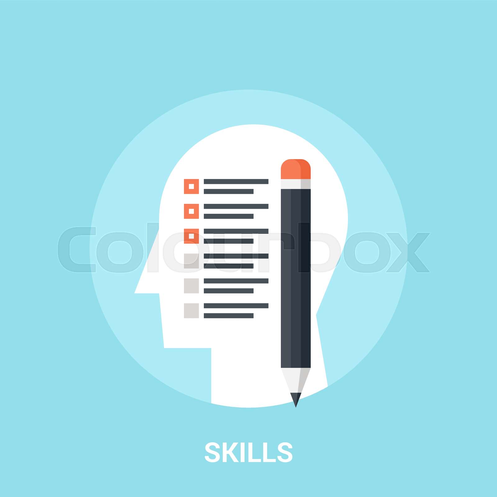 skills icon concept | Stock vector | Colourbox