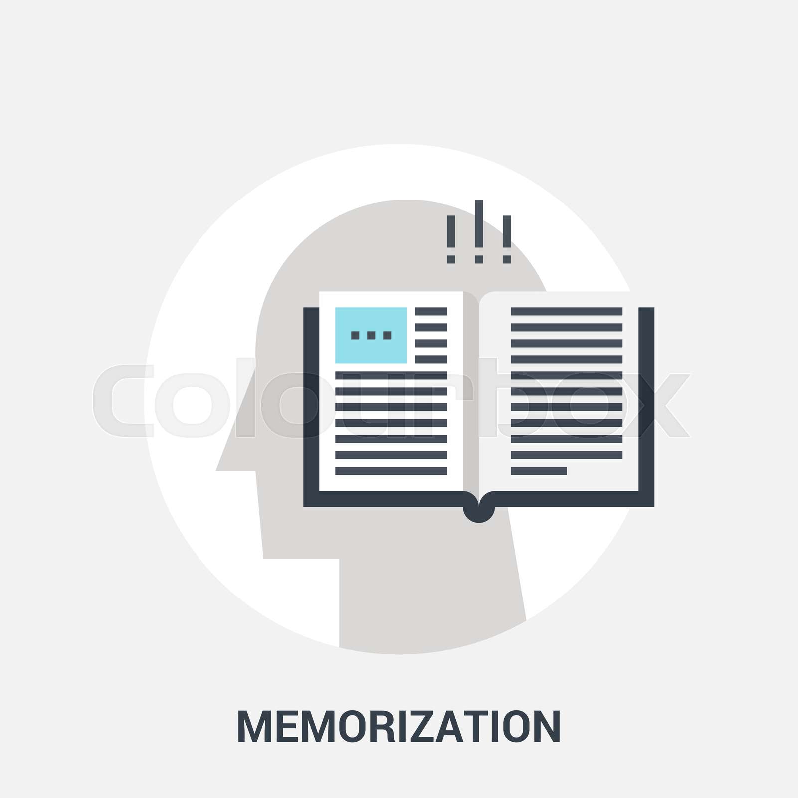 memorization icon concept | Stock vector | Colourbox