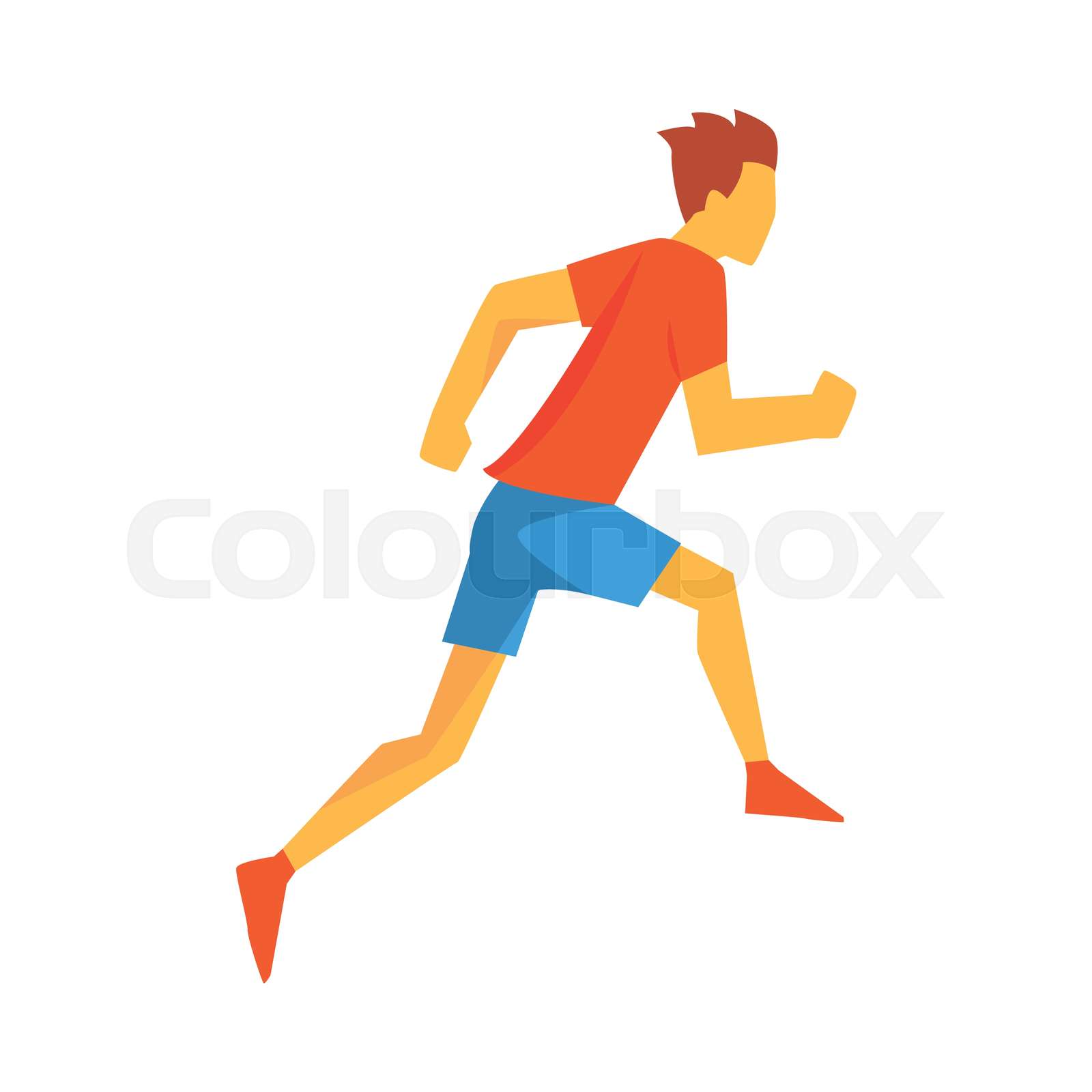 Man Racing With Hurdles, Male Sportsman Running The Track In Red Top ...
