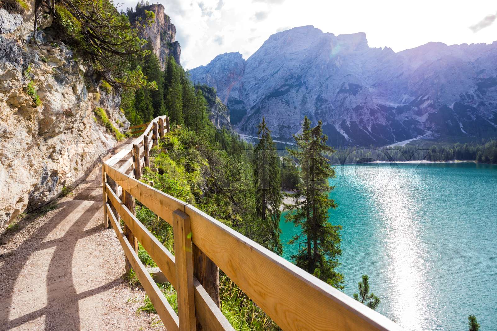 Walk around the lake Braies lake | Stock image | Colourbox