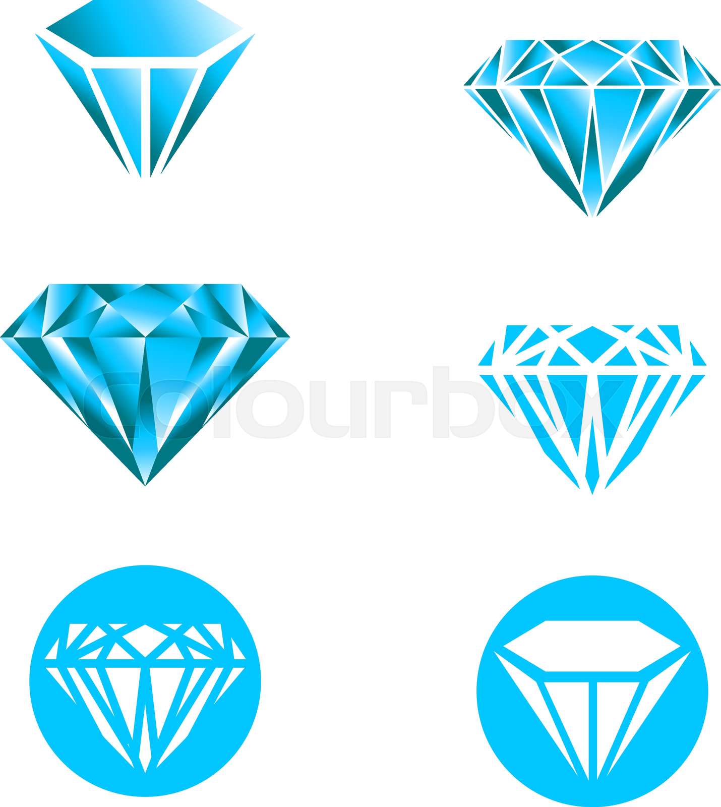 Diamond Logo Set | Stock vector | Colourbox