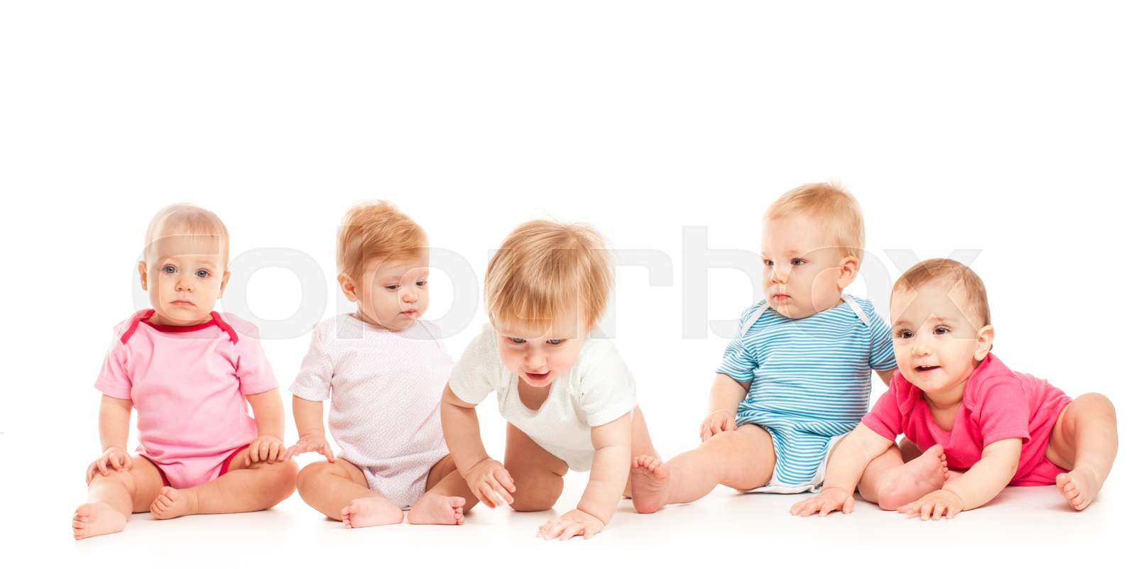 Five Babies Isolated Stock Image Colourbox Five Babies Isolated Stock Image Colourbox